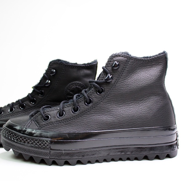 Converse | Shoes | Converse All Star Hi Black Ripple Platform Sneaker ...